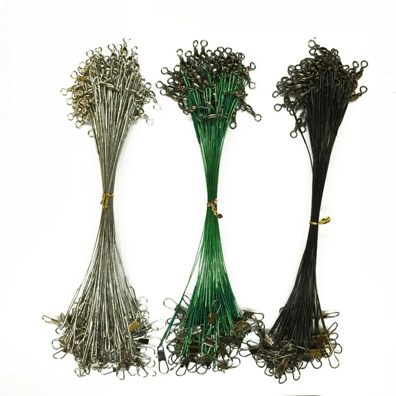 Fishing Wire Leader Set - Steel Braid Line, Swivels & Lead Core ...