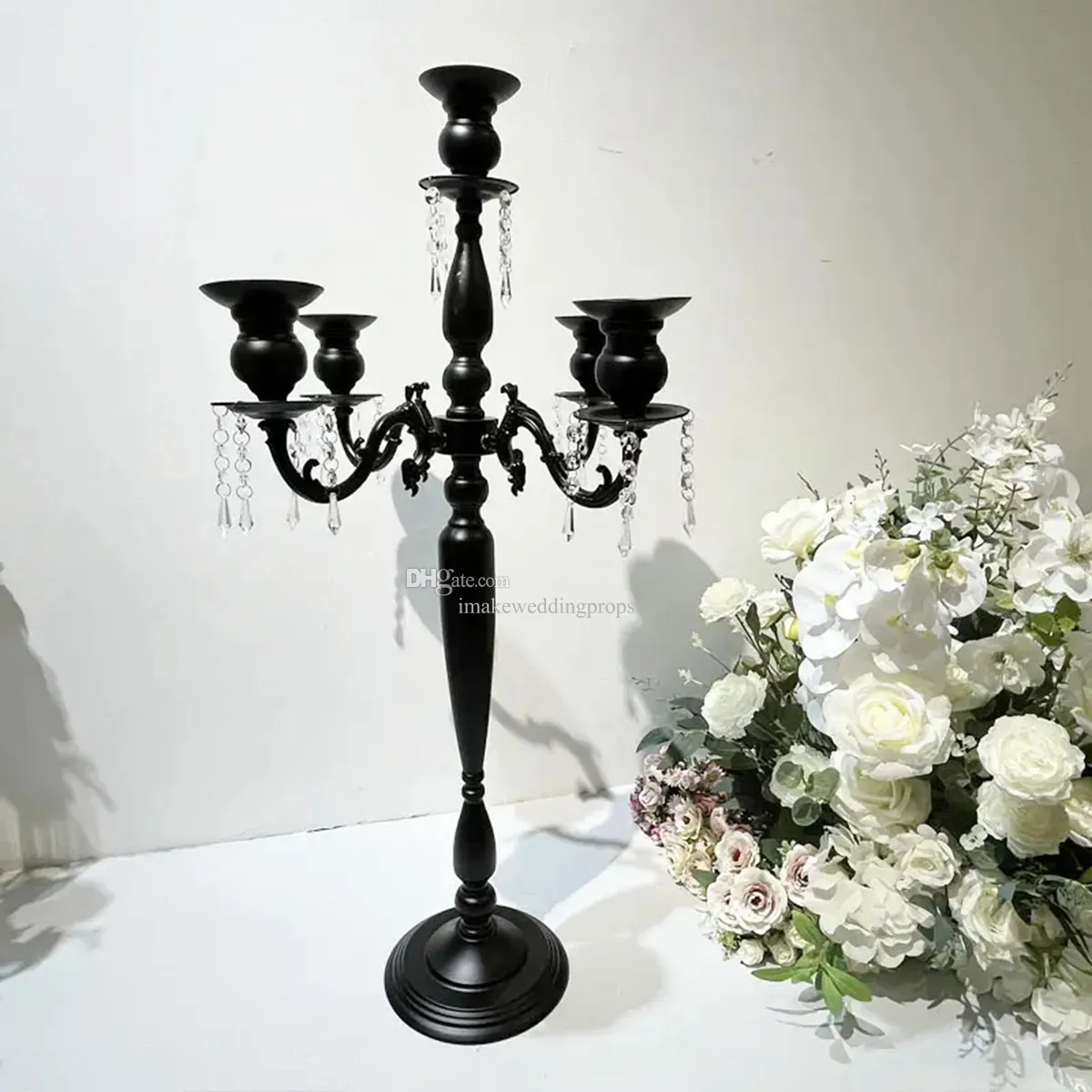 Metal Candle Holders Centerpieces: Black Acrylic & Metal Wedding Candle ...