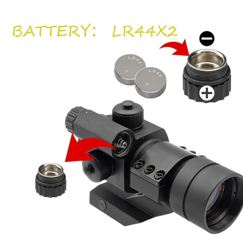 M2 M68 Red Dot Reflex Sight Scope 4 MOA, Flip Up Covers, MK18 Mount ...