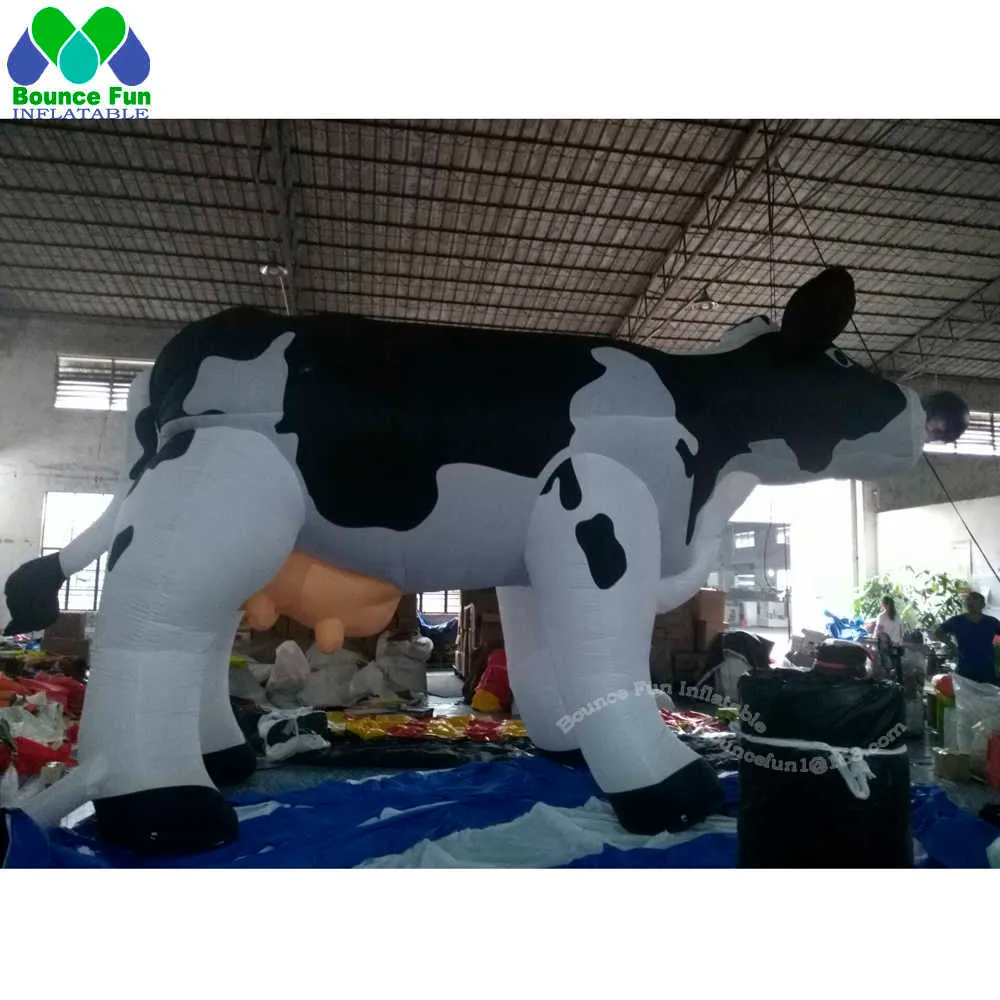 Giant Inflatable Cow - 5m Pasture Advertising Decoration, Black & White ...
