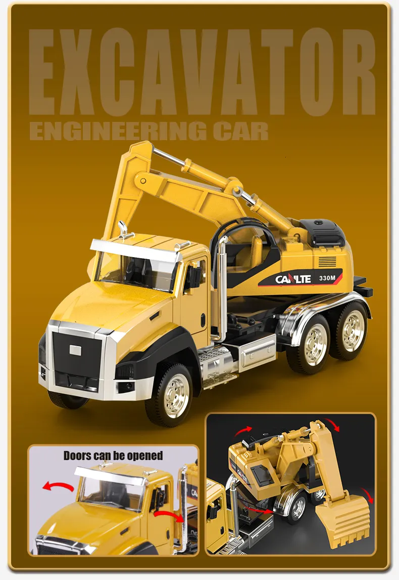 Diecast Metall Car: 3 Pack Engineering Fahrzeugset Mini Kipper, Bagger ...