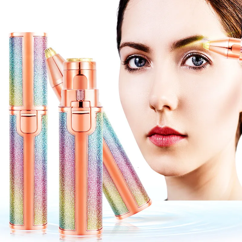 2-in-1 Rechargeable Epilator & Eyebrow Trimmer - Painless Hair Removal ...