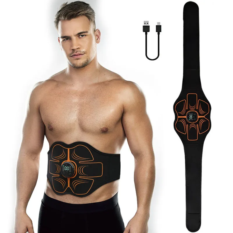 EMS Core Abdominal Trainer Belt Vibrate And Tone Waist For Weight Loss ...