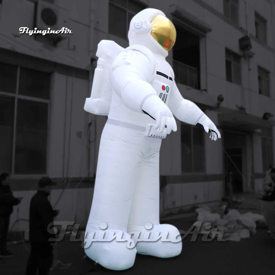 6m Inflatable Astronaut With White Outdoor Xmas Lights For Outdoor ...