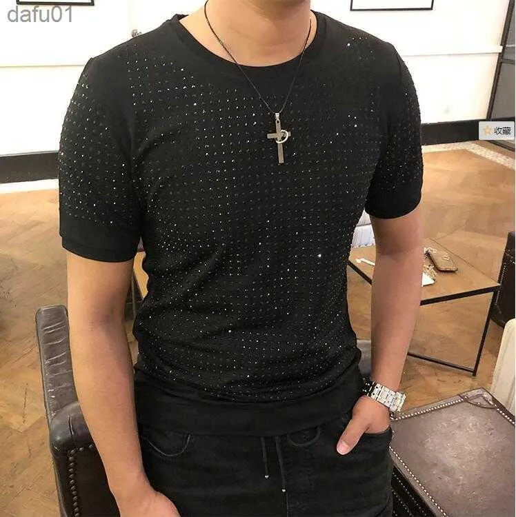 Rhinestone Embellished Men's T-Shirt - S-5XL Sizes Available! Premium ...
