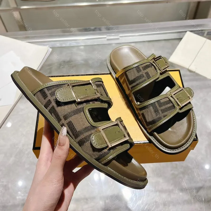 Raffia Double Band F Sports Sandals With Printed Design And Metal ...