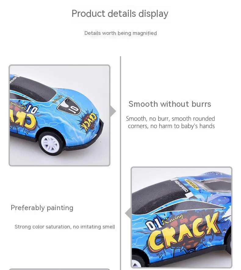 Diecast Model Children Stunt Toy Car Pull Back Ejection Jumping ...