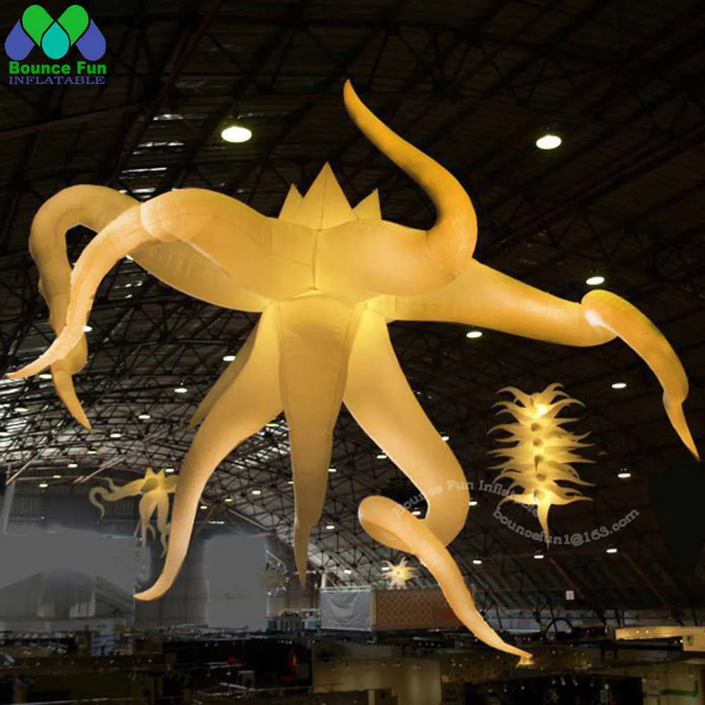 LED Inflatable Star With Giant Bending For Nightclub, Wedding, Party ...