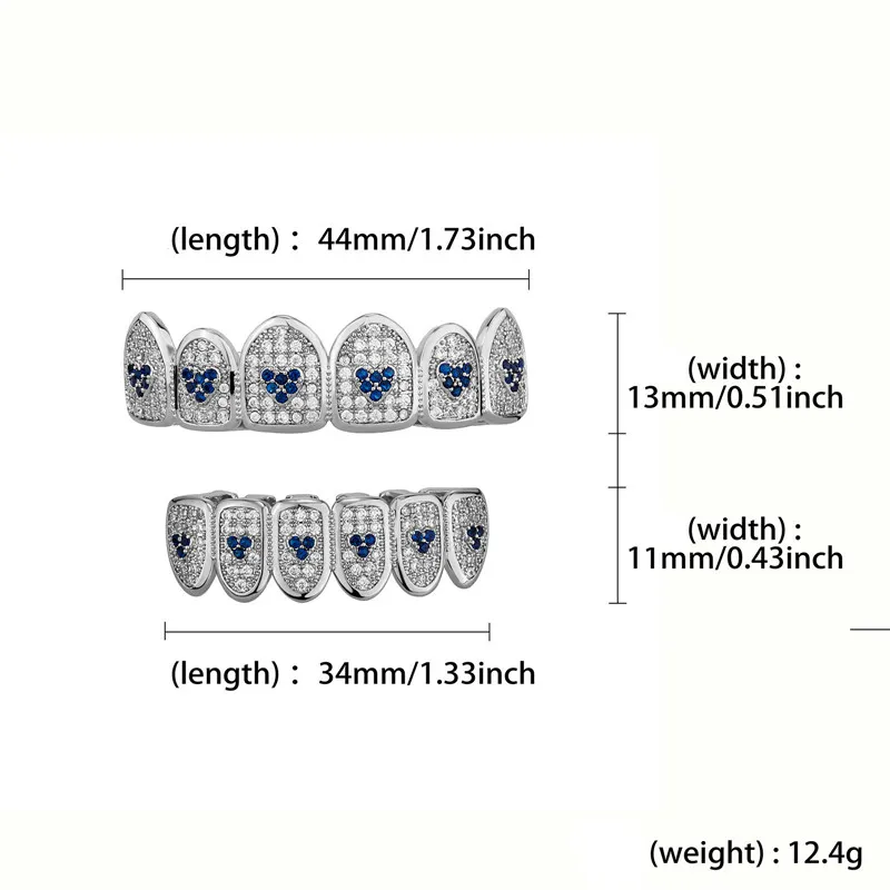 DHgate.com:Hip Hop Iced Out Full of Diamonds Double Color Love Zircon ...