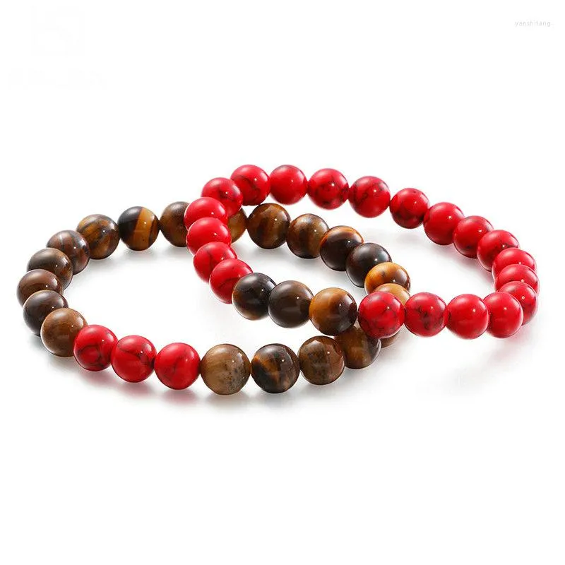DHgate.com:Tiger Eye Natural Stone 8mm Bracelet for Men Women, Red Pine ...
