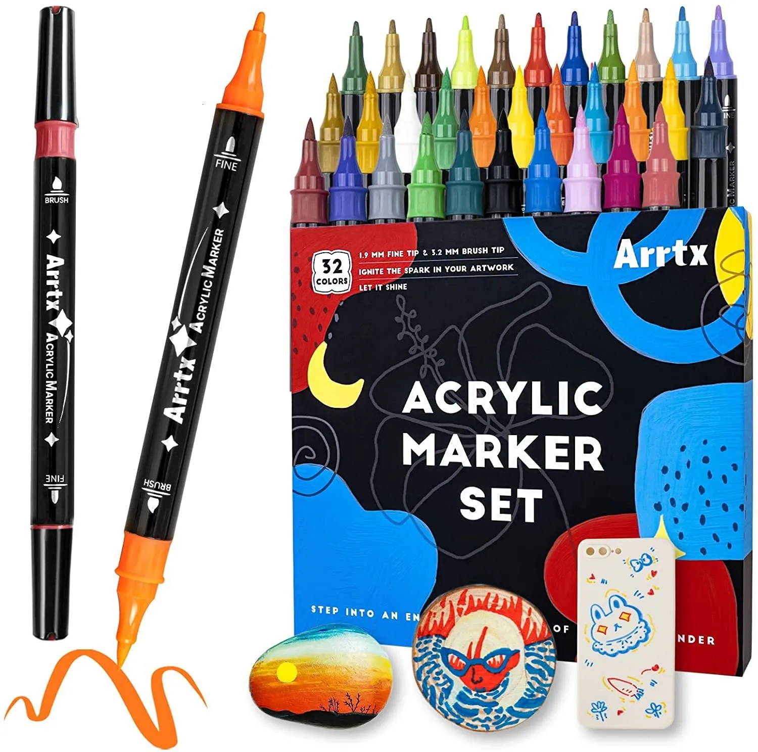 DHgate.com:Acrylic Paint Marker Pens, 120 Colors Dual Tip Art Markers ...