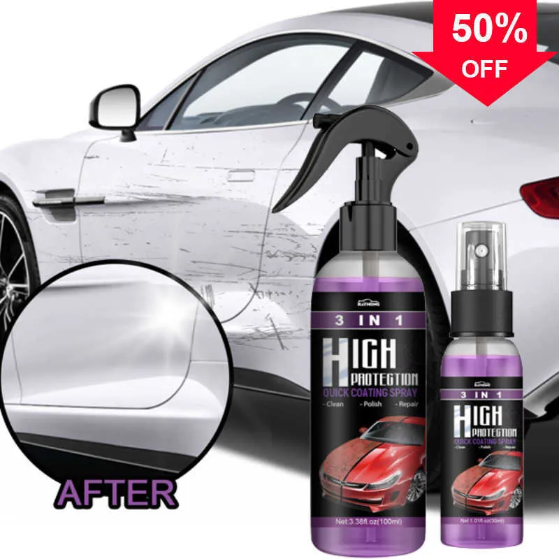 Quick Clean 30/100ml Ceramic Car Body Coating Spray Polish, Scratch ...