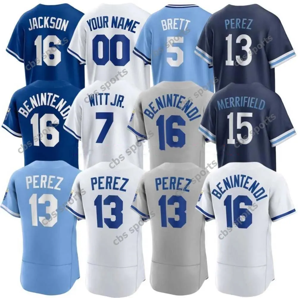 Royal 15 Whit Merrifield Jersey Custom City Connect Kansas Andrew ...