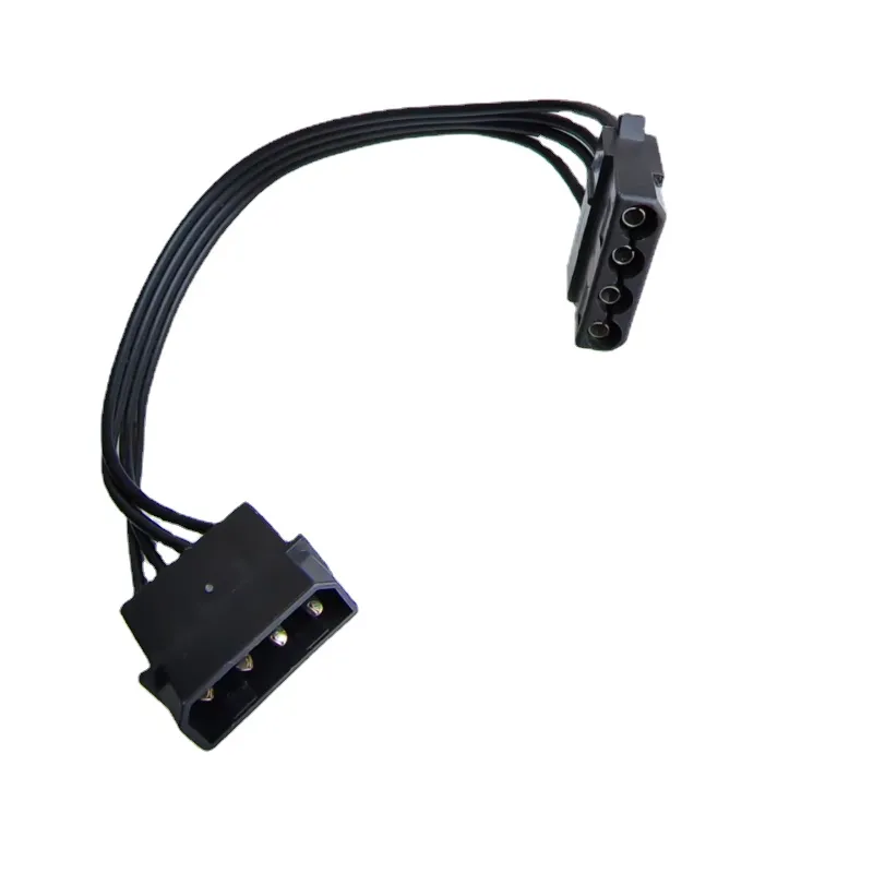 ATX Power Supply 4 Pin Fan Extension Cable With D Port IDE Molex Male ...