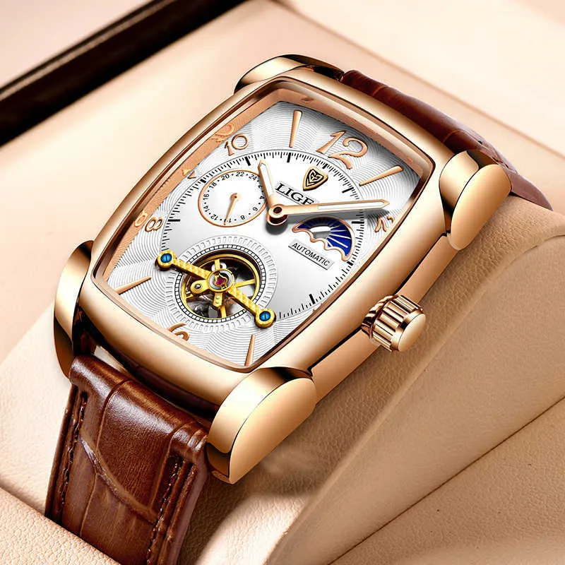 LIGE Automatic Mechanical Watch for Men - Business & Sport, Luminous ...