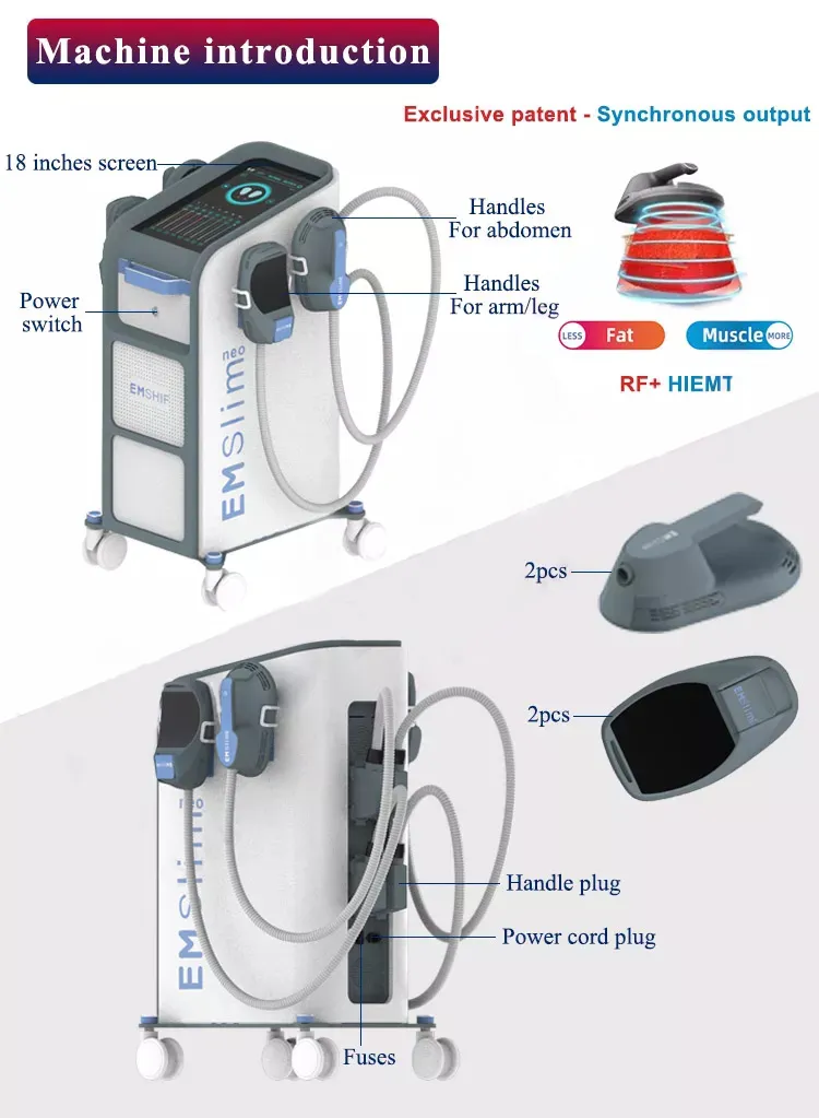 Tesla EMS Slimming Machine HI EMT 4 Handles With RF And Cushion EMslim ...