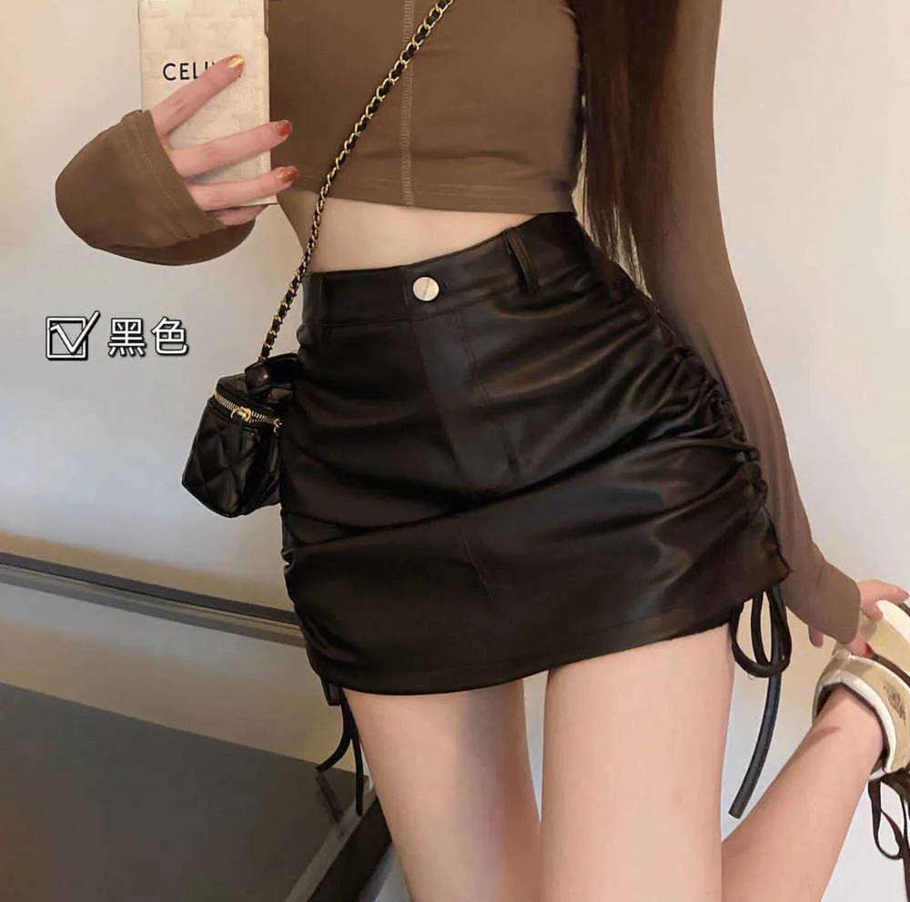 DHgate.com:Womens PU Leather High Waist Mini Skirt, Black Slim Fit ...