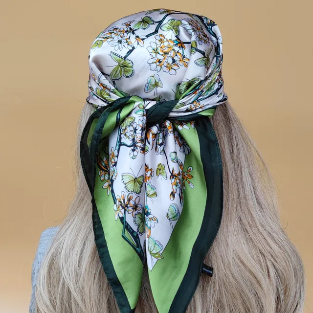 DHgate.com:Four Seasons Premium Silk Feel Square Headscarf: A Versatile ...