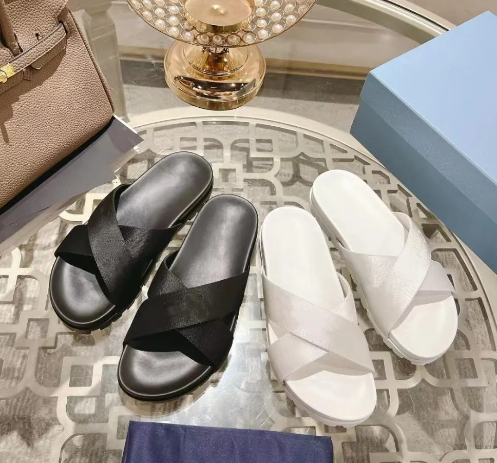 Designer Canvas Cross Vamp Criss Cross Slipperss For Women Fashionable ...