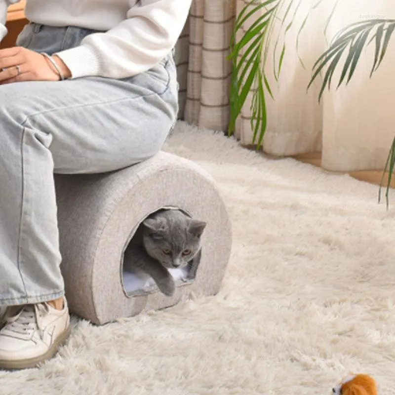 DHgate.com:Cozy Cat Bed: Plush Indoor Stool for Comfort & Warmth:Home ...