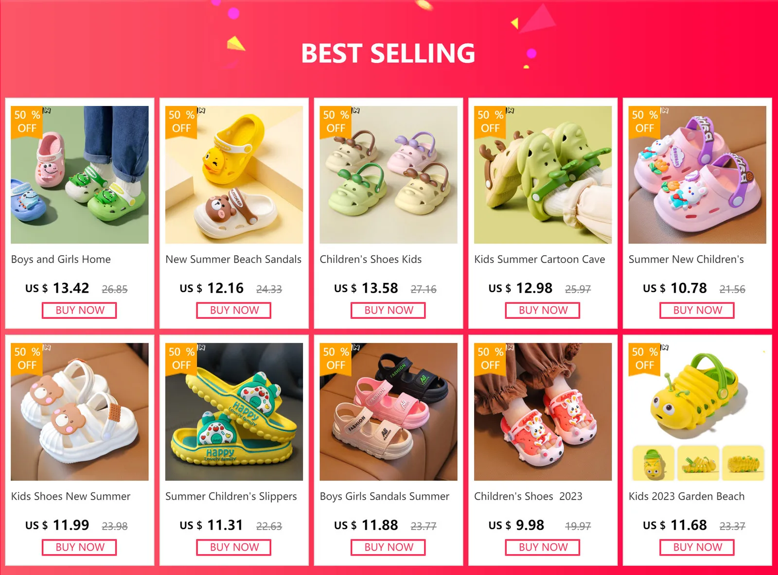 Sandals for Boys and Girls, Summer Kids' Shoes, Fashion Light Soft ...