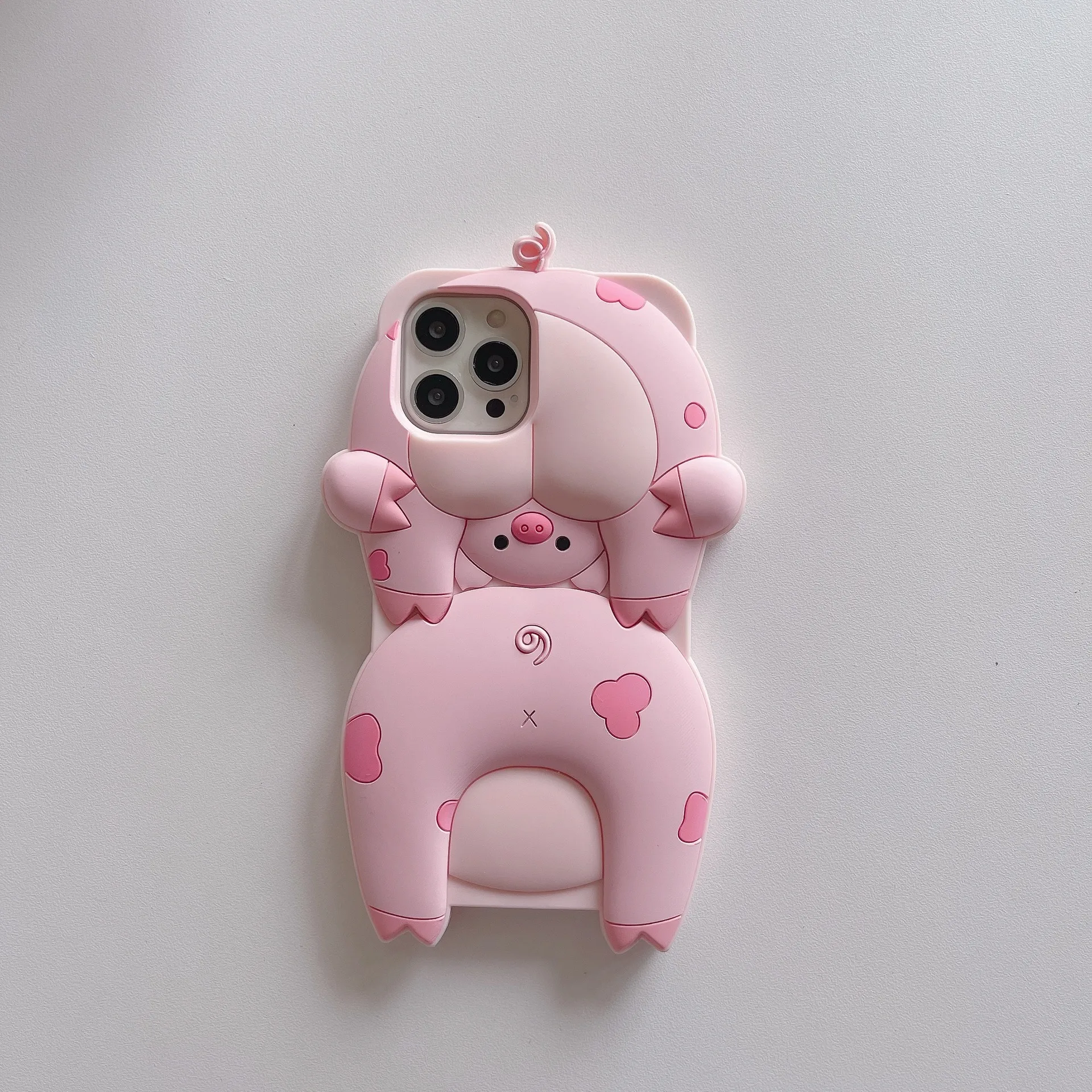 3D Pink Cartoon Pig Pink Phone Case For IPhone 14 Plus/13/12 Pro Max ...