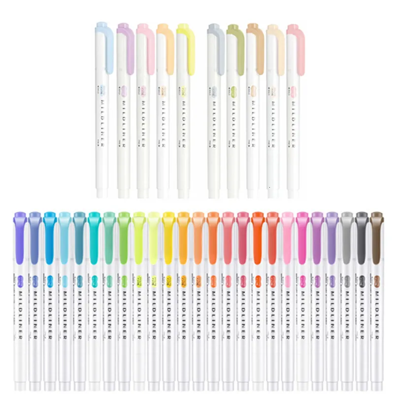 DHgate.com:Pastel Highlighters Japan ZEBRA Mildliner Set - Double Ended ...
