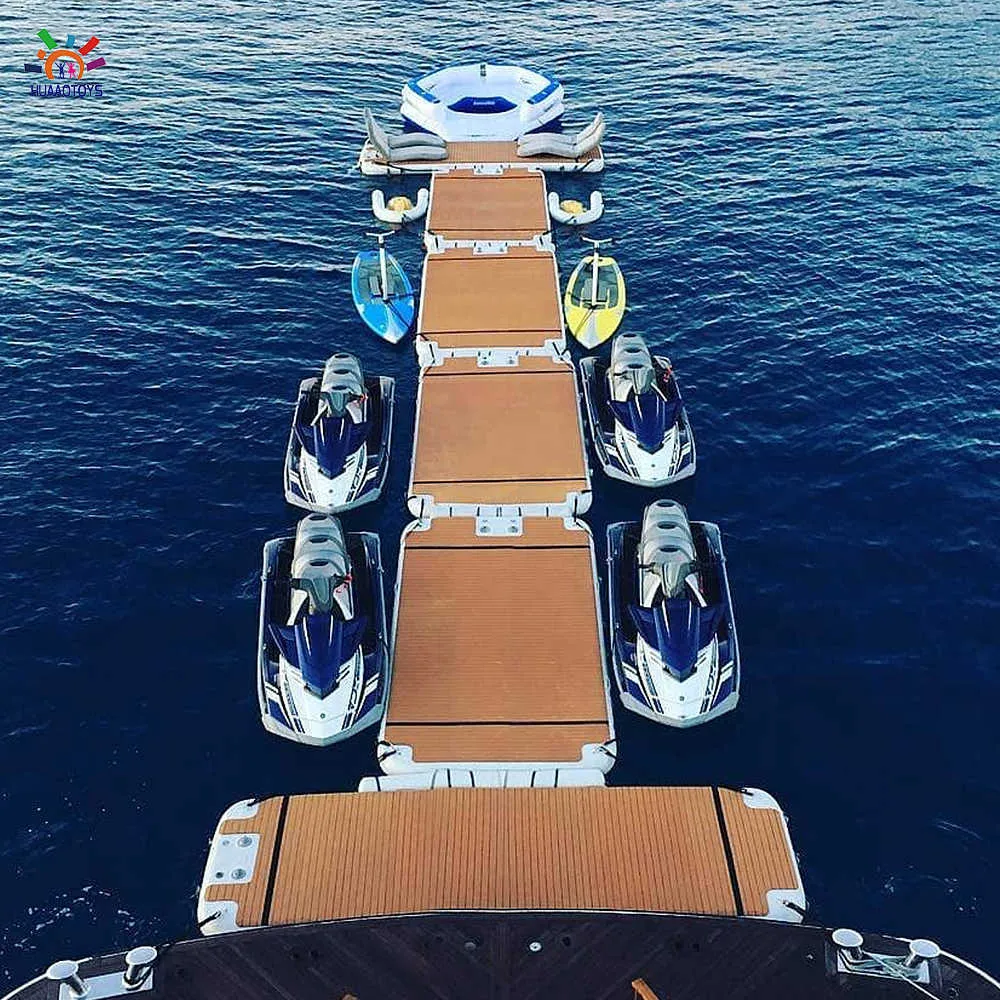 Customized Inflatable Water Mat For Leisure Time Drop Stitch Air Island ...