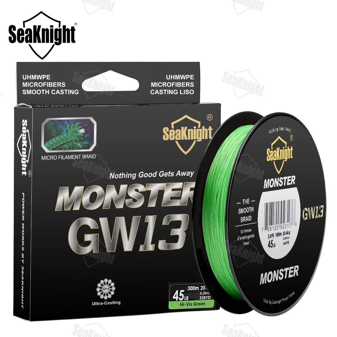 GW13 SeaKnight 300M/150M 13-Strand Multifilament PE Braided Fishing ...