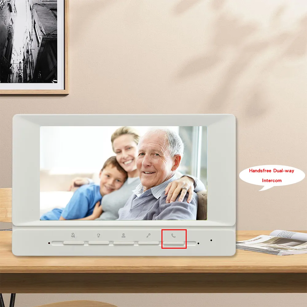 Wired Home Intercom Systems With 7 Inch Screen, Unlock & Monitoring ...