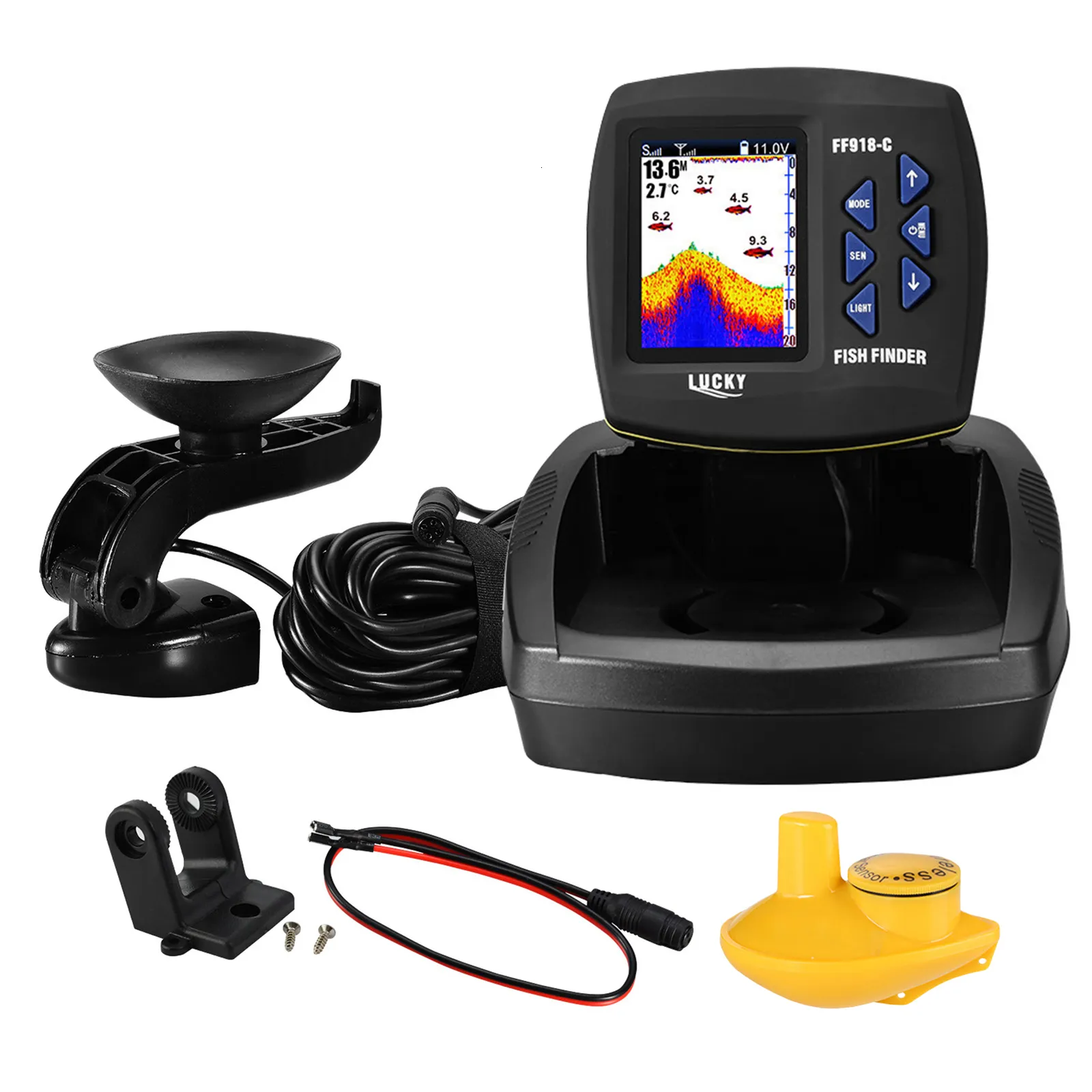 Wireless Sonar Boat Sonar Fish Finder With Depth Finder And Wired ...