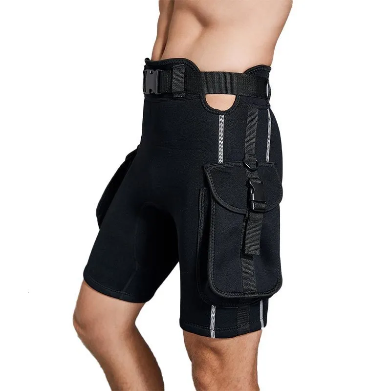 Diving Wetsuit Pants & Leg Bag Set - Submersible Pocket Shorts ...