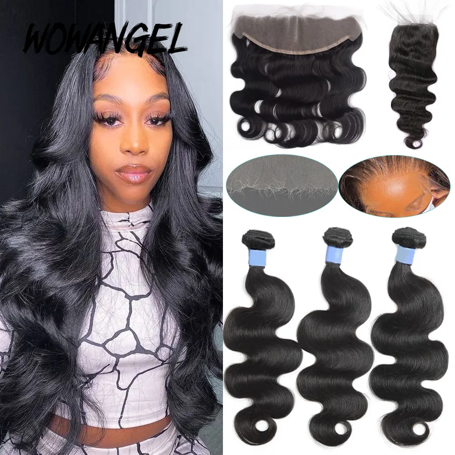 DHgate.com:Luxurious Body Wave Human Hair Bundles with HD Lace Frontal ...