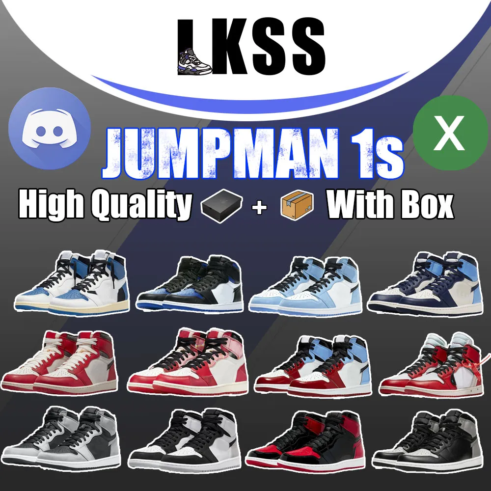LKSS Jumpman 1 1s Basketball Shoes Spider Verse Bred Patent Lost Found ...
