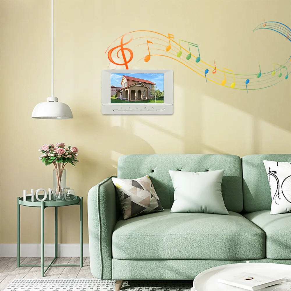 Wired Home Intercom Systems With 7 Inch Screen, Unlock & Monitoring ...