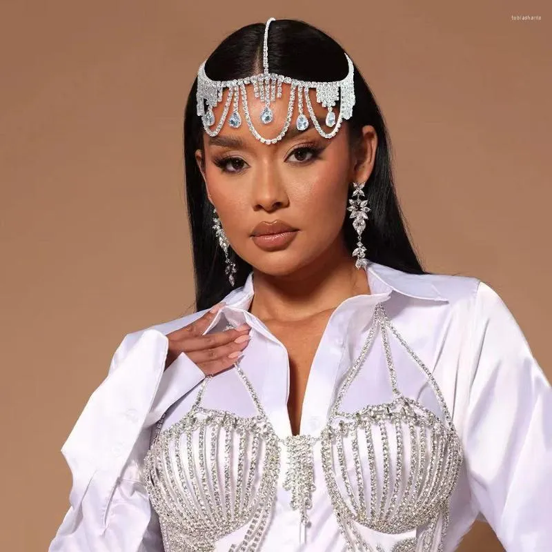 DHgate.com:Rhinestone Crystal Headband Forehead Chain Tassel Drop ...