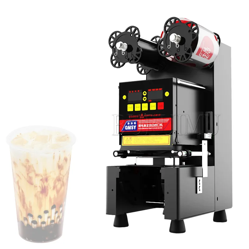 Commercial Cup Sealer Machine Full Automatic Bubble Tea Sealing For 9.5 ...