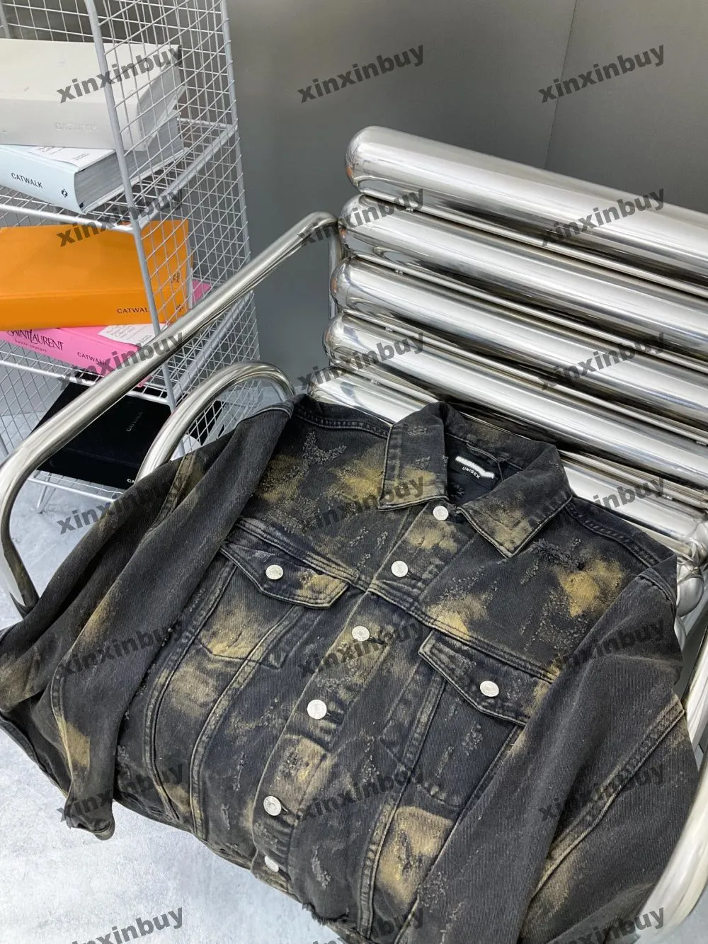 DHgate.com:Distressed Denim Jacket for Men and Women | Paris Collection ...
