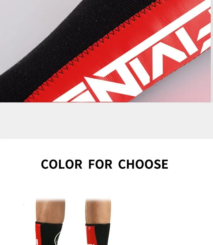 MMA Boxing Shin Guards Ankle Support Microfiber Leather Kickboxing Foot ...