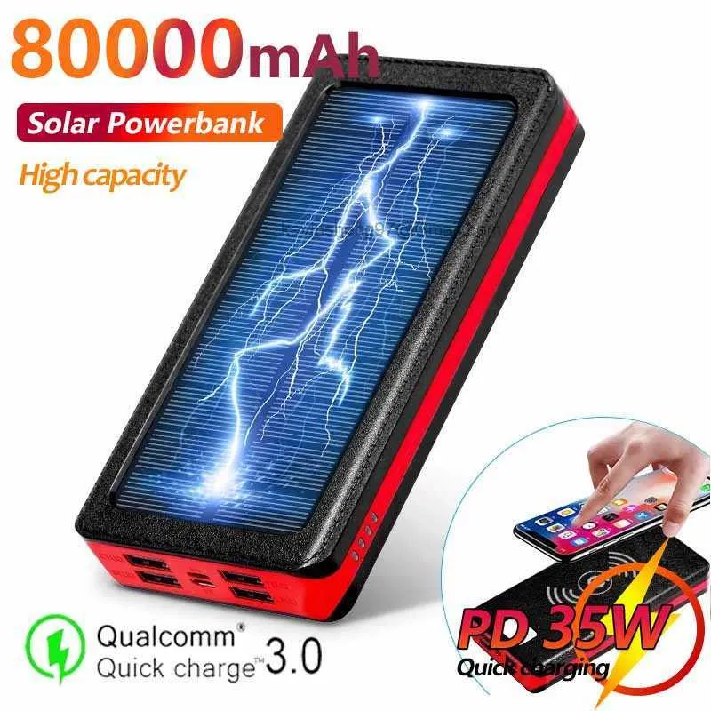 DHgate.com:Solar-Powered 80000mAh Wireless Power Bank with Customizable Logo & 4 USB LED:Cell ...