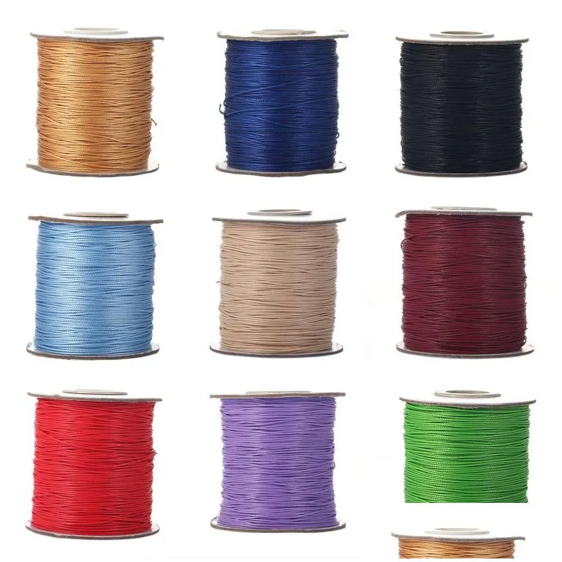 DHgate.com:5MMx90M Waxed Cotton Cord, Multicolor Jewelry Making String ...