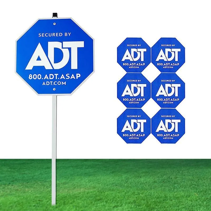 Garden Security Signs, Aluminum Alloy Yard Sign With Stakes, Double ...