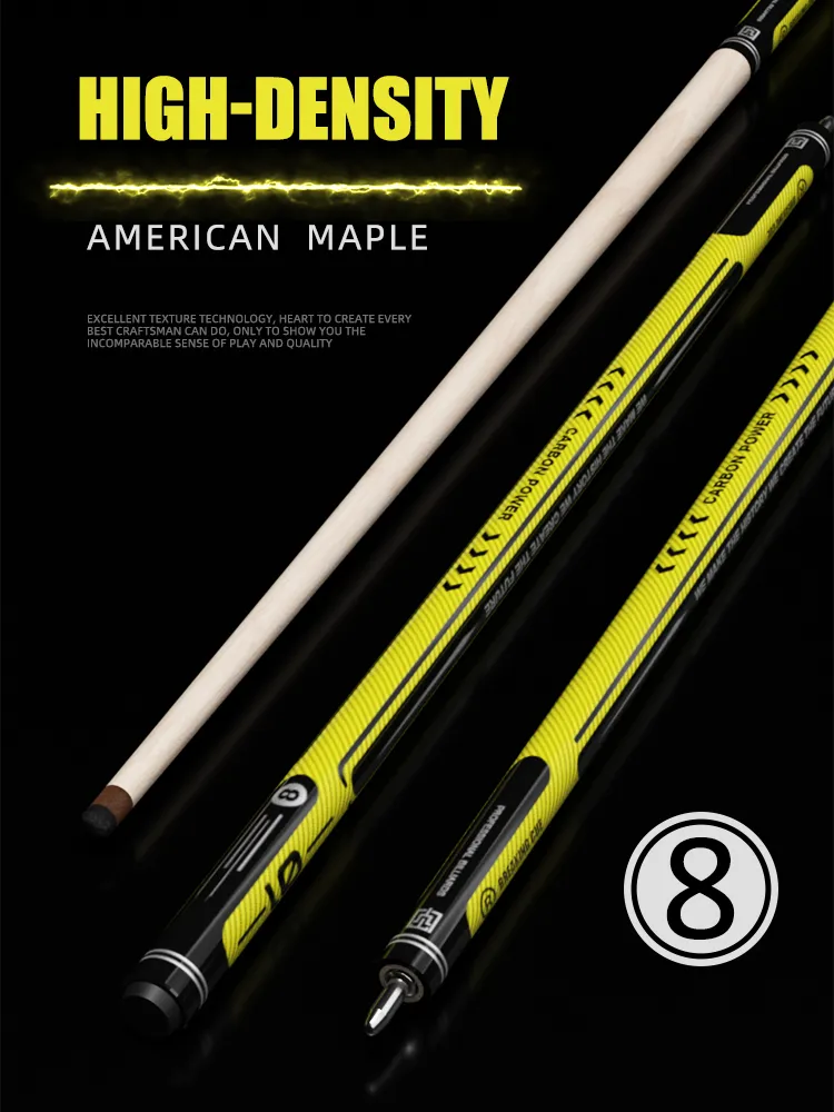 Powerful Punch Pool Cue Jump Break Billiard Stick Maple Shaft, Super ...
