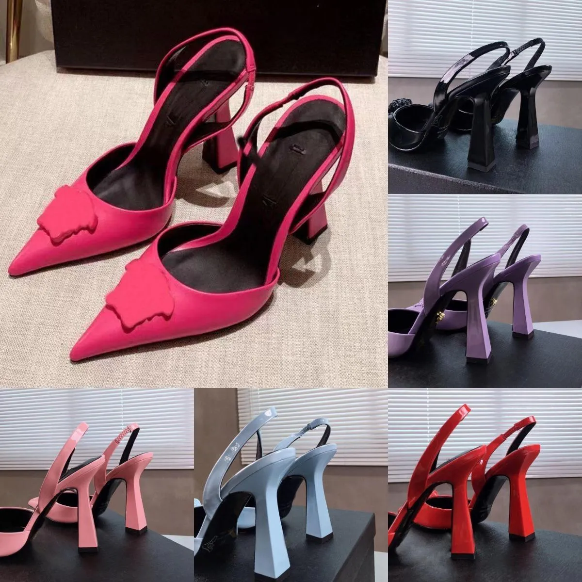 Pink Patent Leather High Heel Pink Dress Sandals With Pointed ...