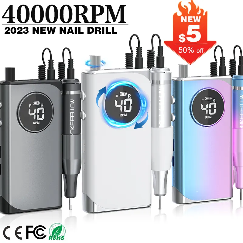 DHgate.com:2024 Rechargeable Electric Nail Drill 40000RPM Manicure ...