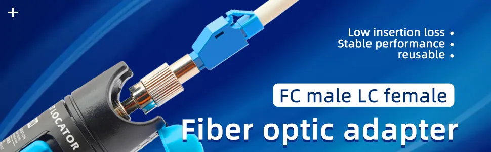 Hybrid Fiber Convertor Adapter FC Male To LC Female Connector For Optical Fiber Optic Meter And ...