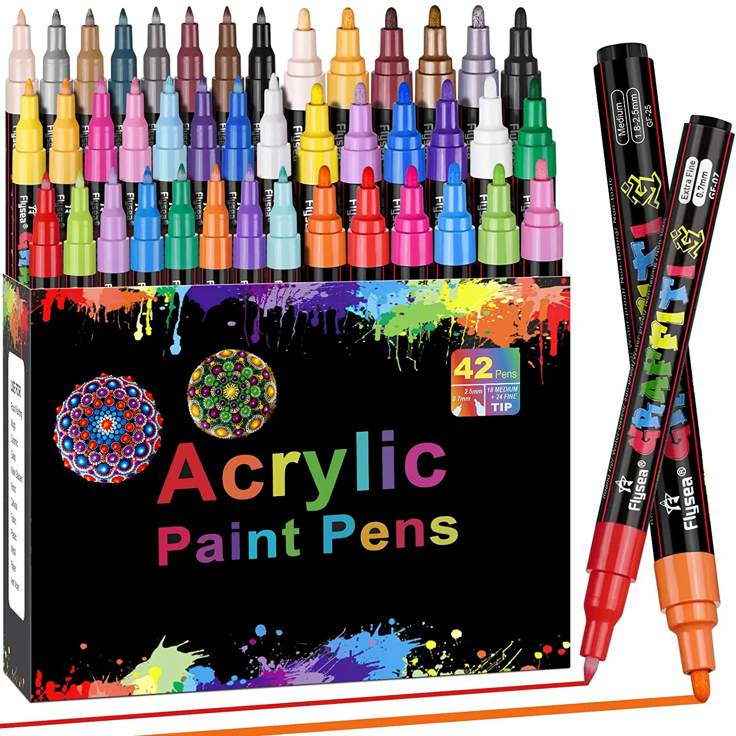 DHgate.com:Acrylic Paint Markers, Premium Paint Pen Set with 0.7mm Fine ...