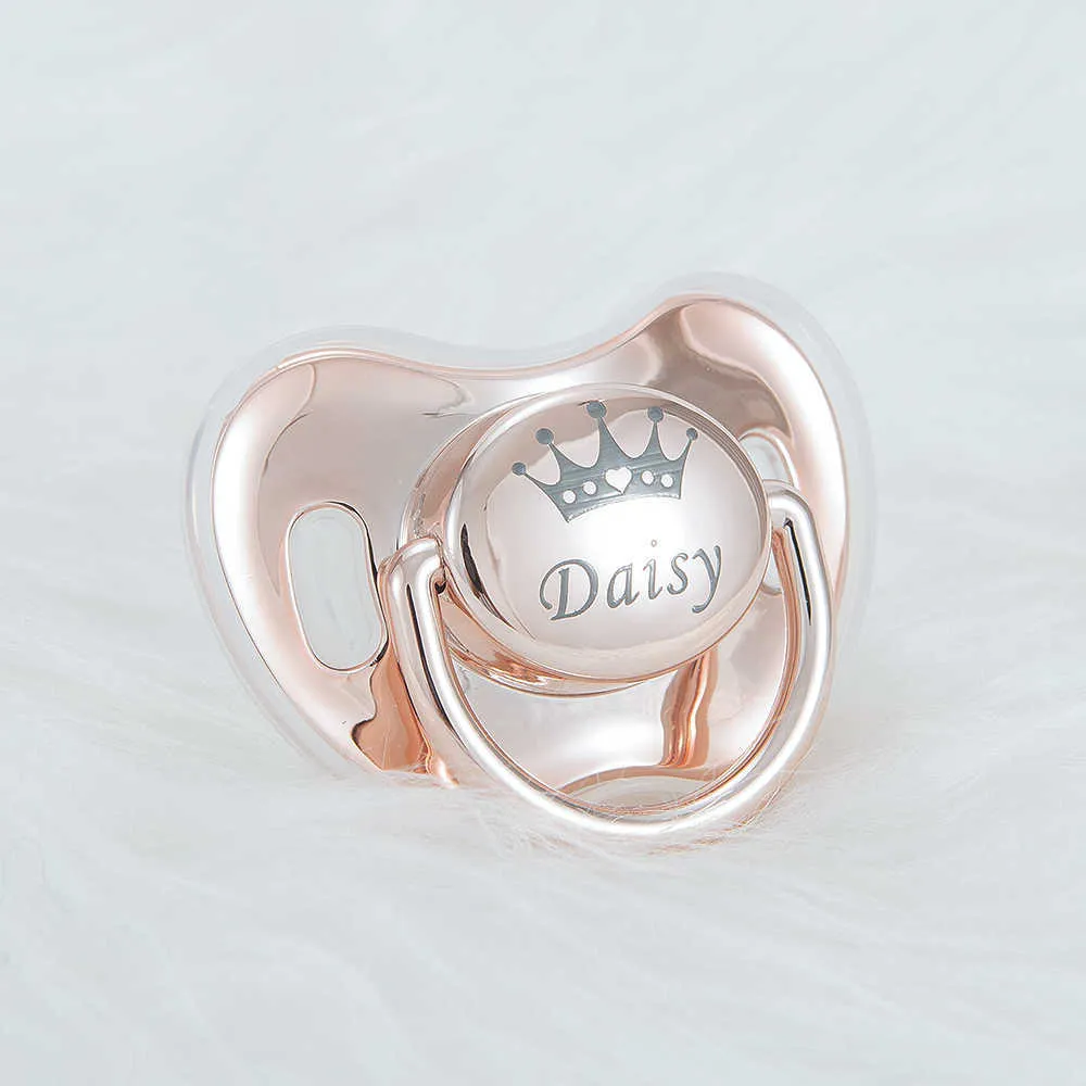 Pacifiers# MIYOCAR Customizes Any Name Photo Unique Color Golden Rose ...