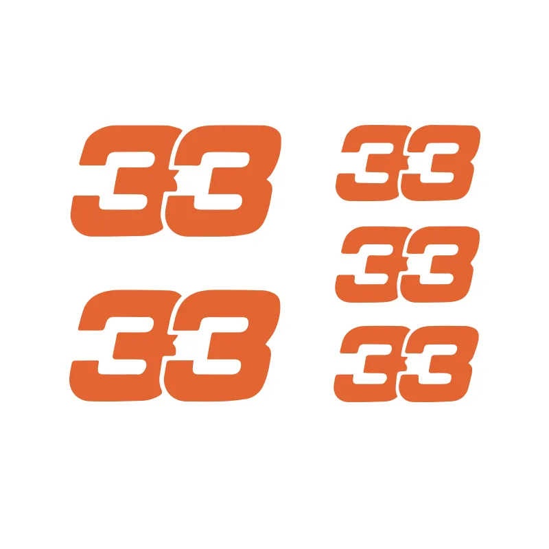 Racing Stickers, Auto Racing Stickers, Car Number 33 Decal Formula ...