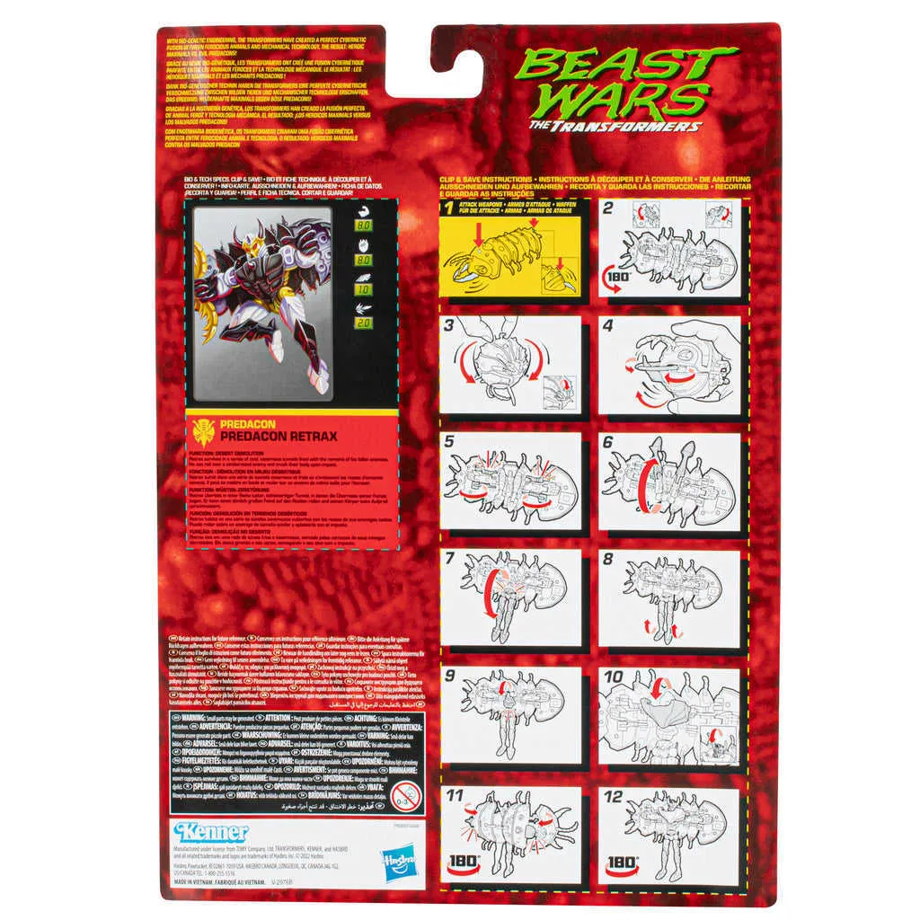 Vintage Beast Wars Predacon Retrax Action Figure Collectible Model Toy ...